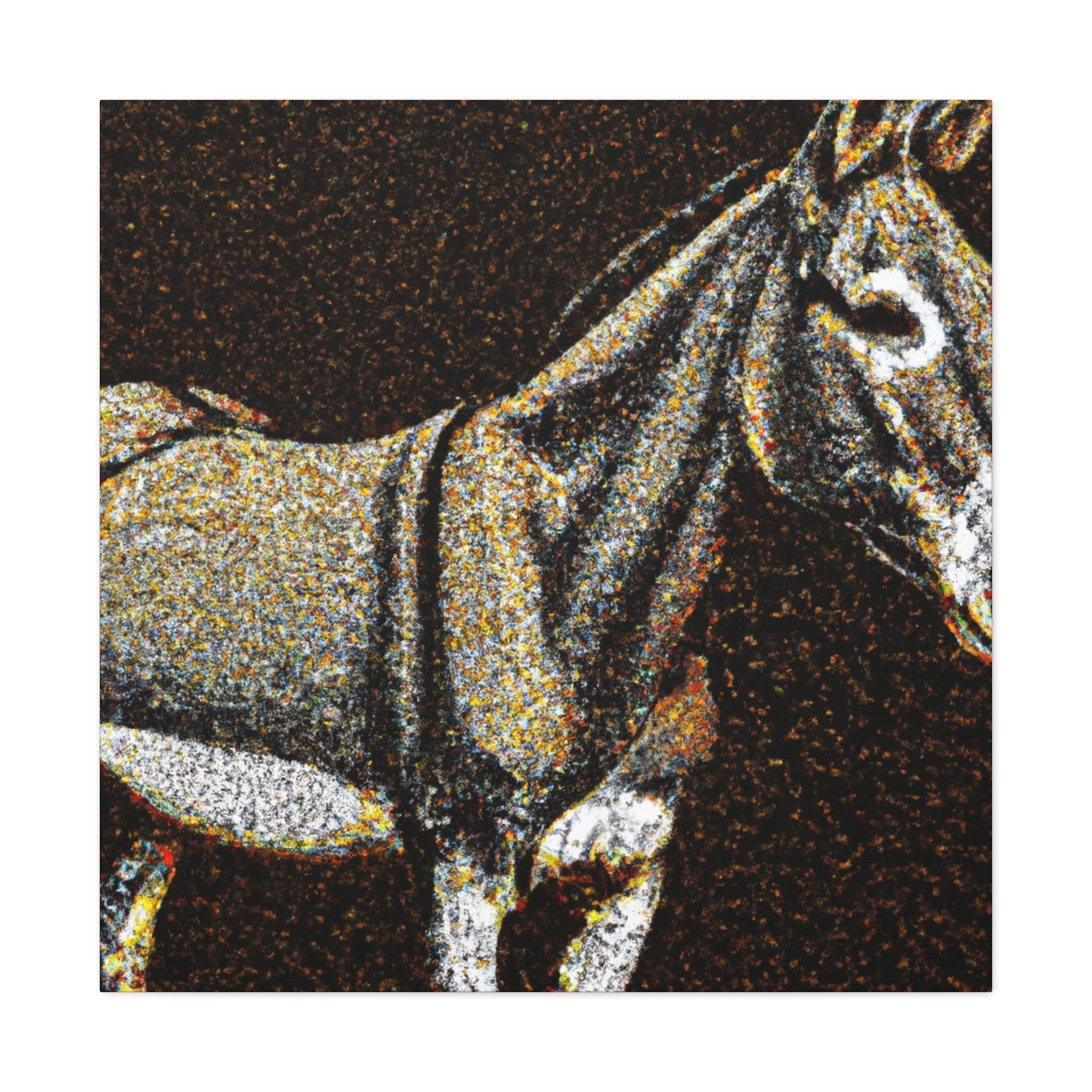 Mule in Pointillism - Canvas - Walmart.com