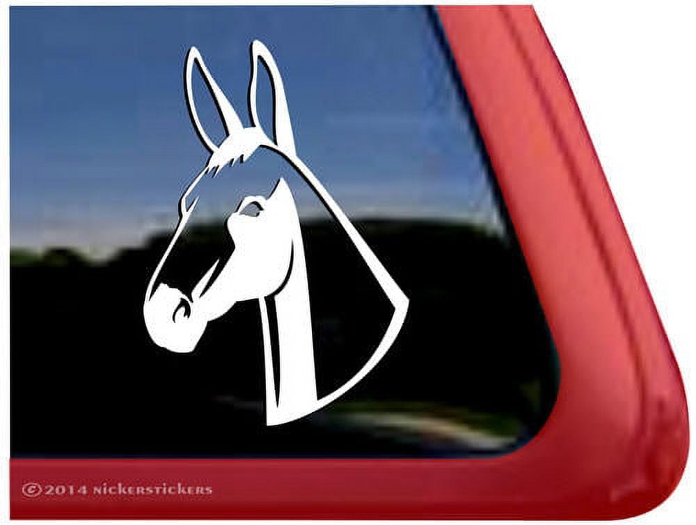 Mule's Head | High Quality Vinyl Equestrian Mule Decal - Walmart.com