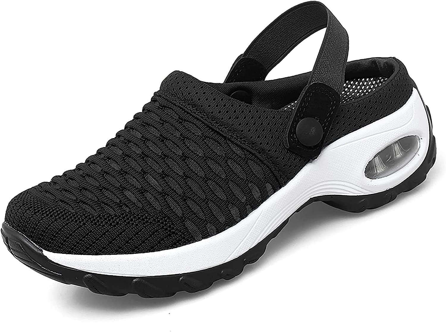 Mules Clogs for Women Summer Air Cushion Platform Mesh Mules Sneaker ...