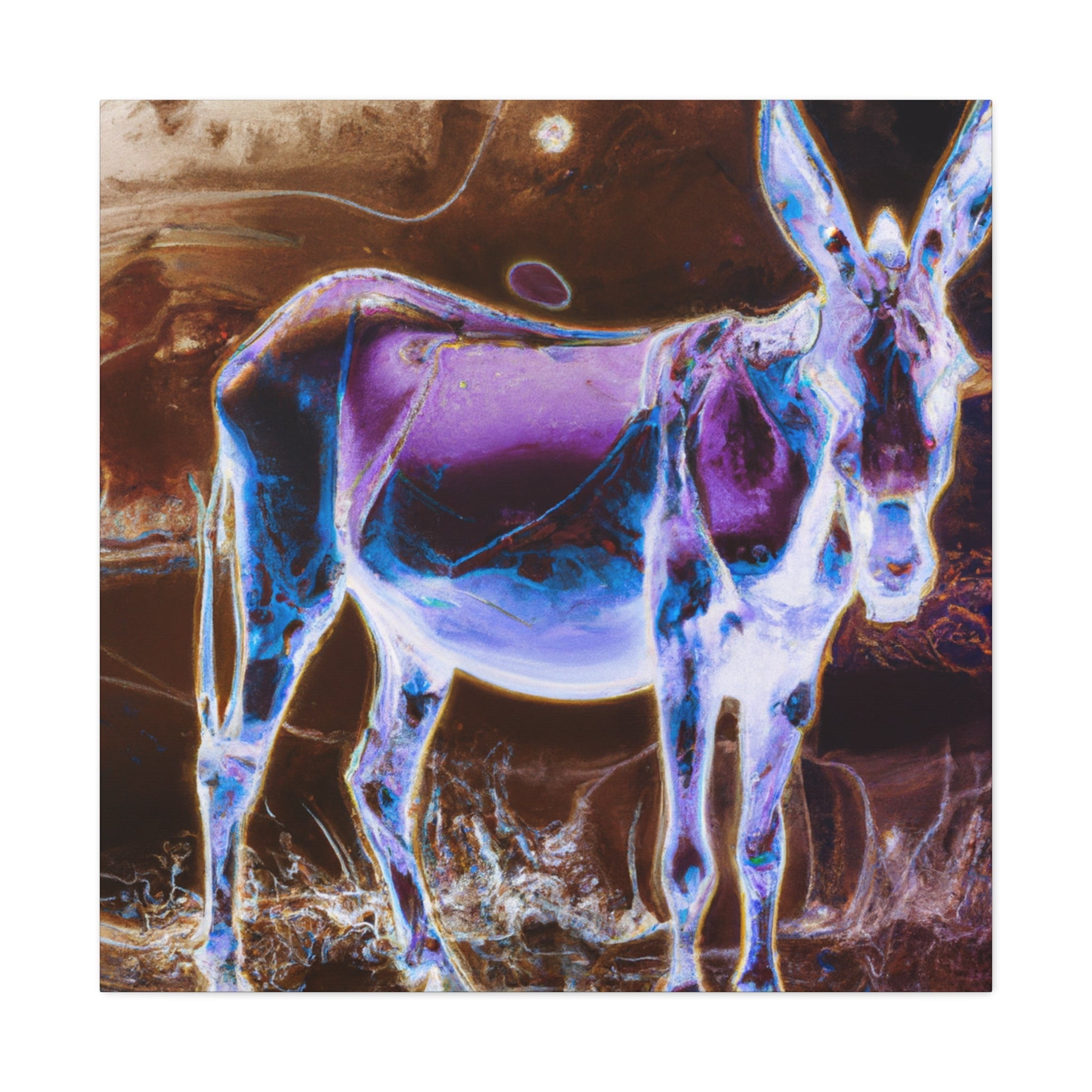 Mules and Moonlight Scene - Canvas - Walmart.com