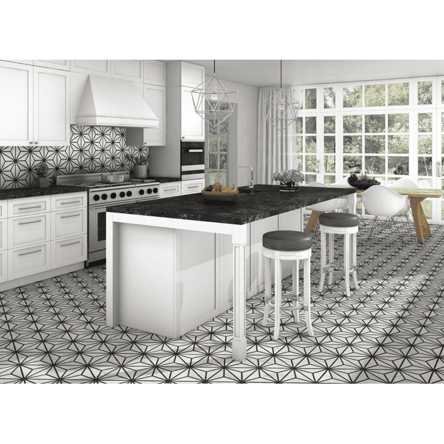 Mulia Inc - Provenzal 9" x 10" Hexagon Porcelain Field Tile in Tribeca ...