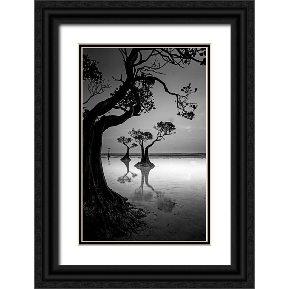 Muliani Hartojo, Angela 13x18 Black Ornate Wood Framed with Double ...