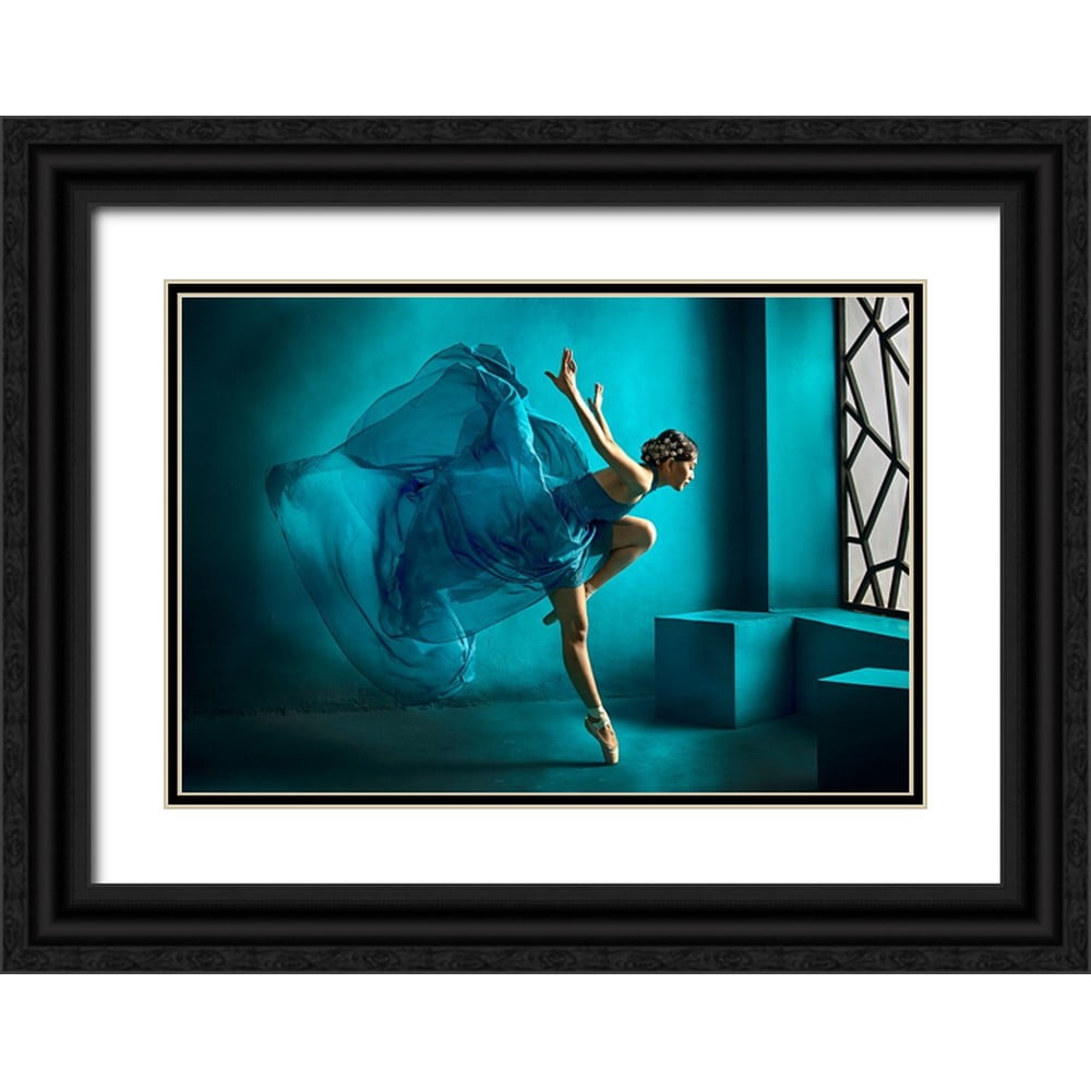 Muliani Hartojo, Angela 18x14 Black Ornate Wood Framed with Double ...