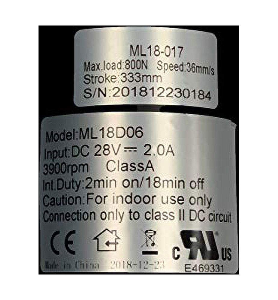 Mulin Power Recliner Motor Replacement with Cord, Model ML18-017 ...
