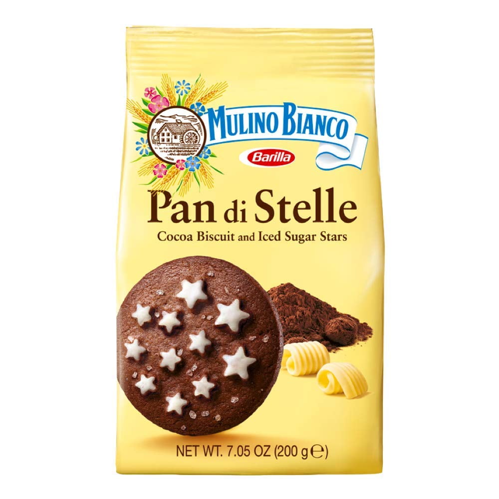 Mulino Bianco Chocolate Star Cookies Pack of 1 (7.05 Ounce) Bag SHO8 ...