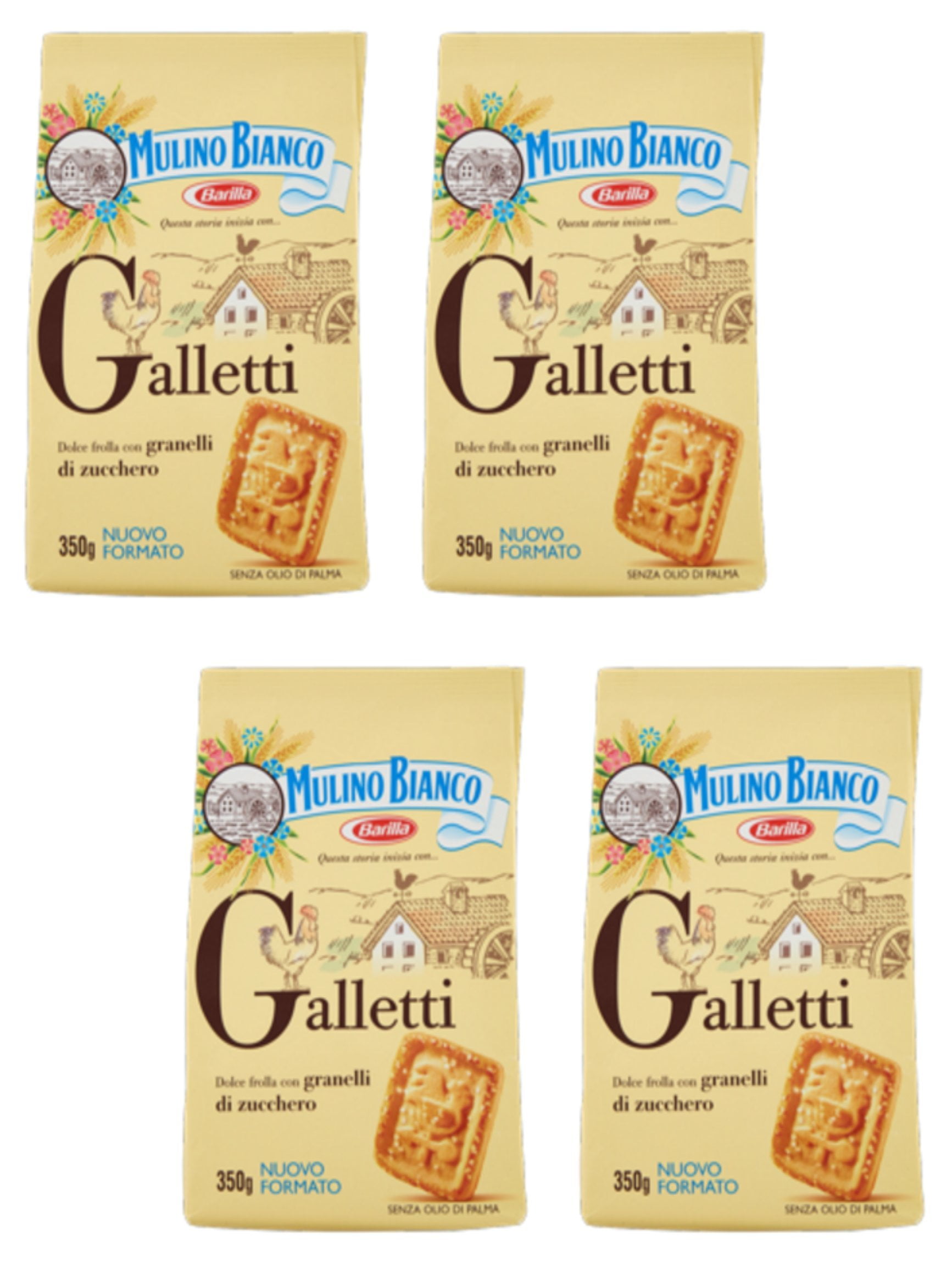 Mulino Bianco: "Galletti" shortbread VTF5 with sugar granules - 12.3 Oz ...