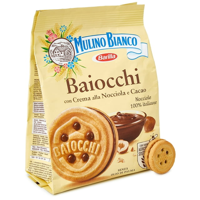 Mulino Bianco:"i Baiocchi" Cookies DMF15 with cream hazelnut and cocoa ...