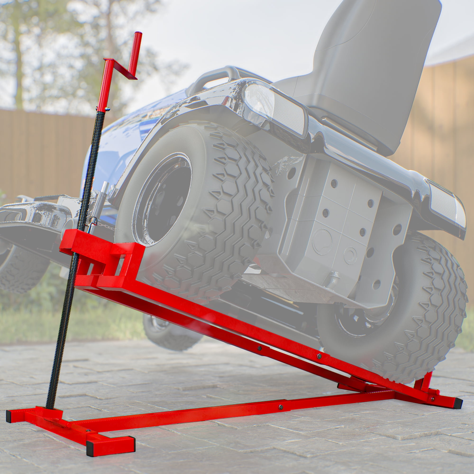 Mulinsonfly Ride-On Lawn Mower Jack Lift - Telescopic Maintenance Jack ...