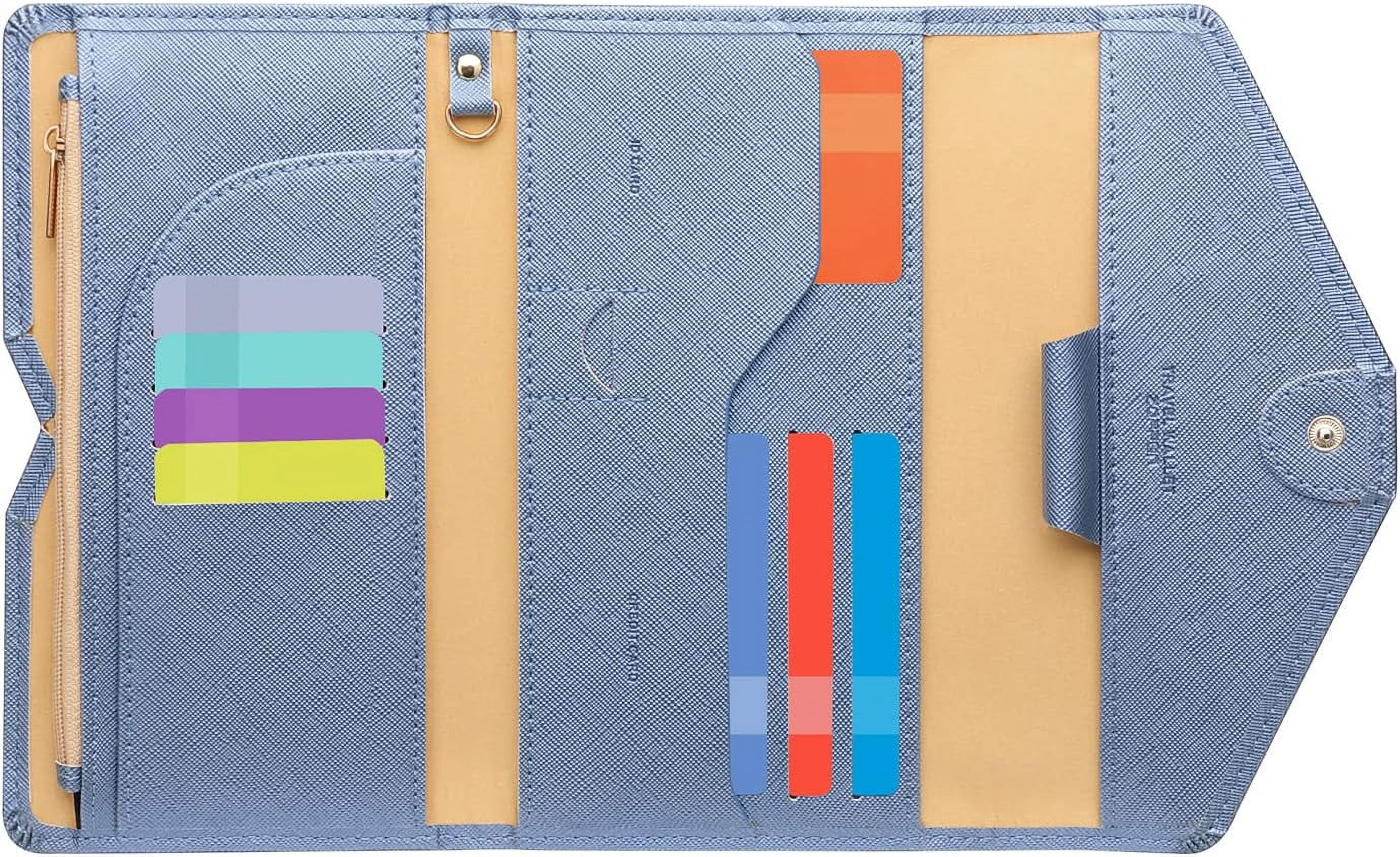 Mulit-purpose Rfid Blocking Passport Holder Travel Wallet (Ver.4) Passport and Vaccine Card ...