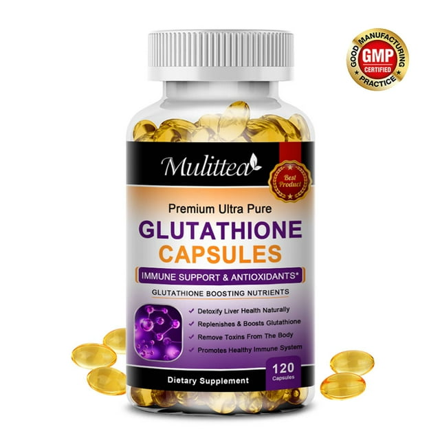 Mulittea G-lu-ta-thione Capsules, 120 Softgels – Immune Support ...