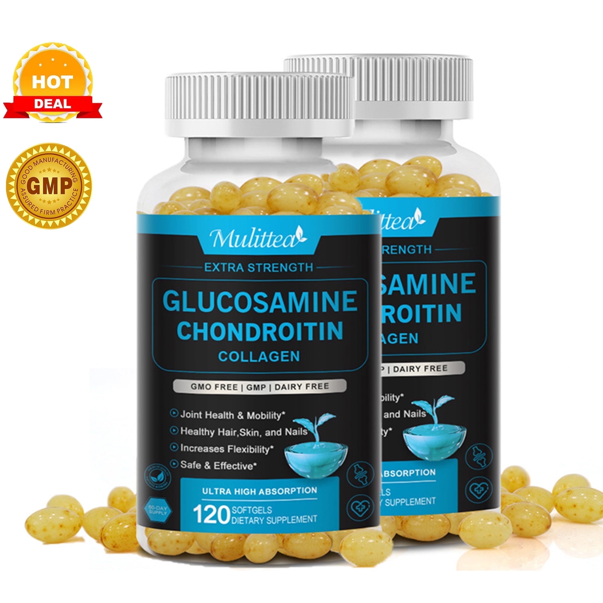 Triple Strength Glucosamine Chondroitin Collagen & MSM - Joint Support ...