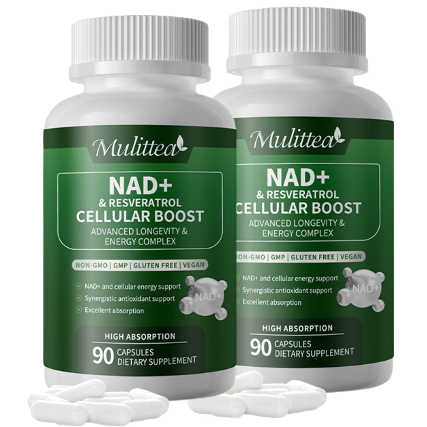 Mulittea Nicotinamide Riboside Complex Capsules with Quercetin ...