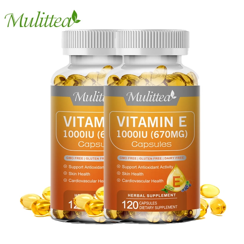 Mulittea Vitamin E 670mg (1000 iu ) dl-Alpha, Dietary Supplement for ...