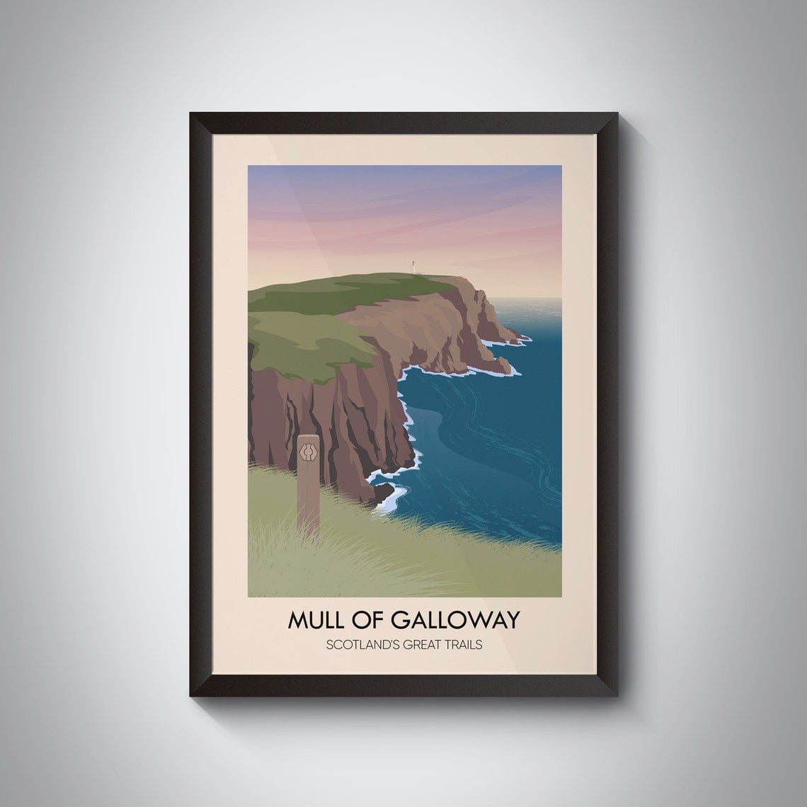 Mull Of Galloway Poster, Scotland'S Great Trails, Dumfries And Galloway ...