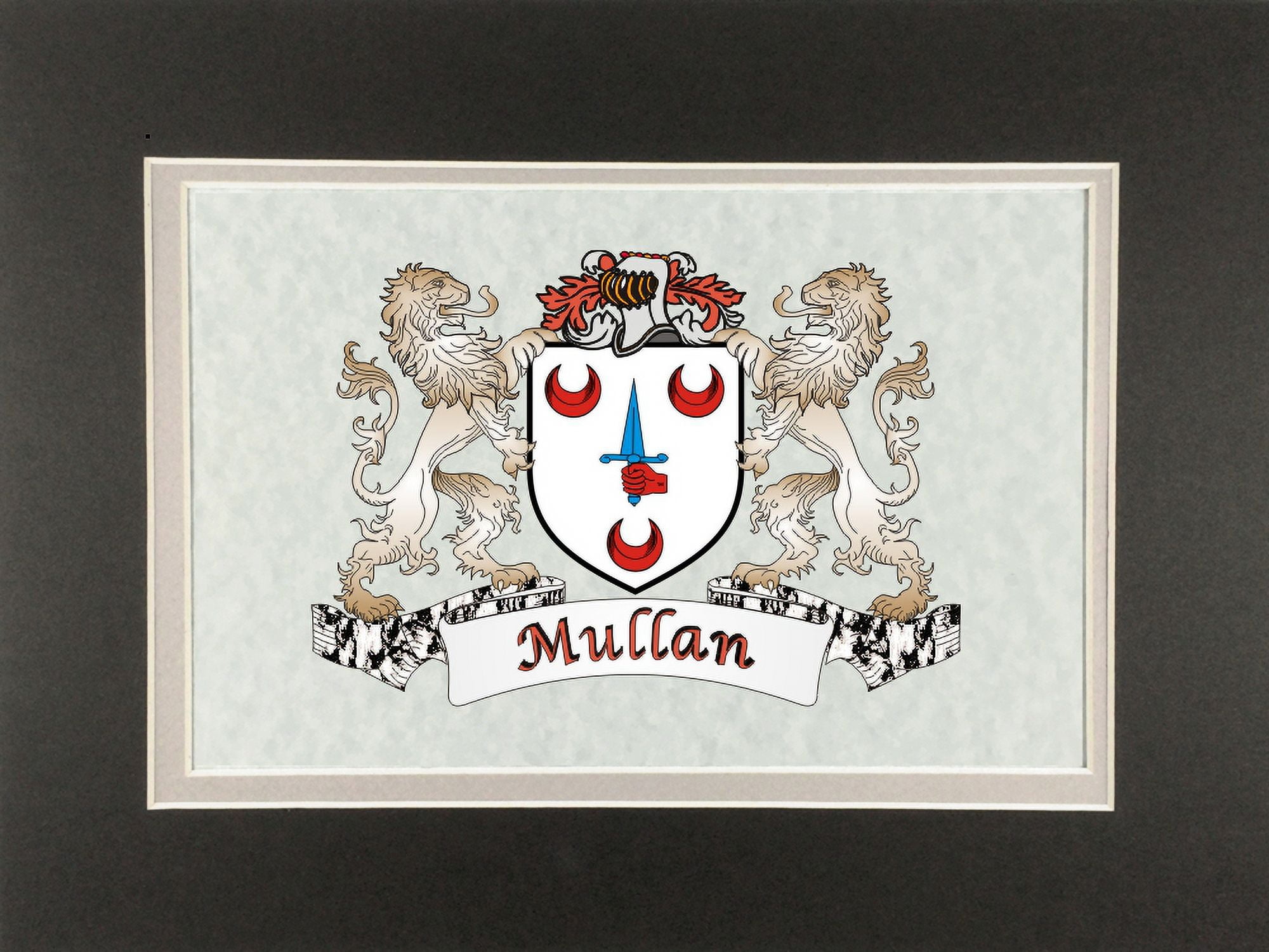 Mullan Irish Coat of Arms Print - Frameable 9" x 12" - Walmart.com