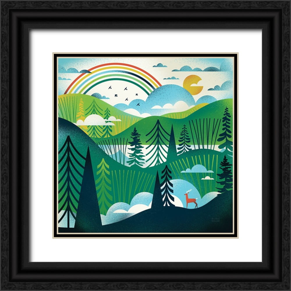 Mullan, Michael 12x12 Black Ornate Wood Framed with Double Matting ...