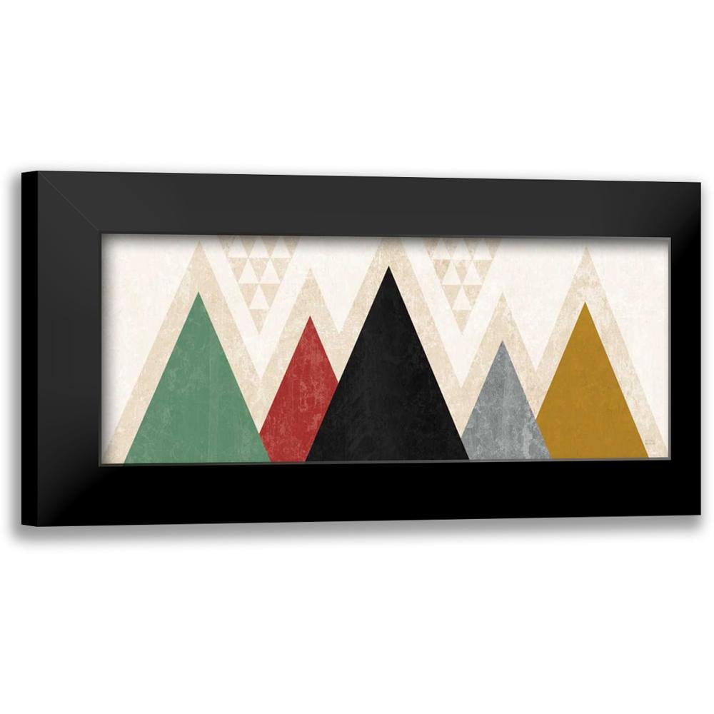 Mullan, Michael 14x8 Black Modern Framed Museum Art Print Titled - Mod Triangles Panel I ...