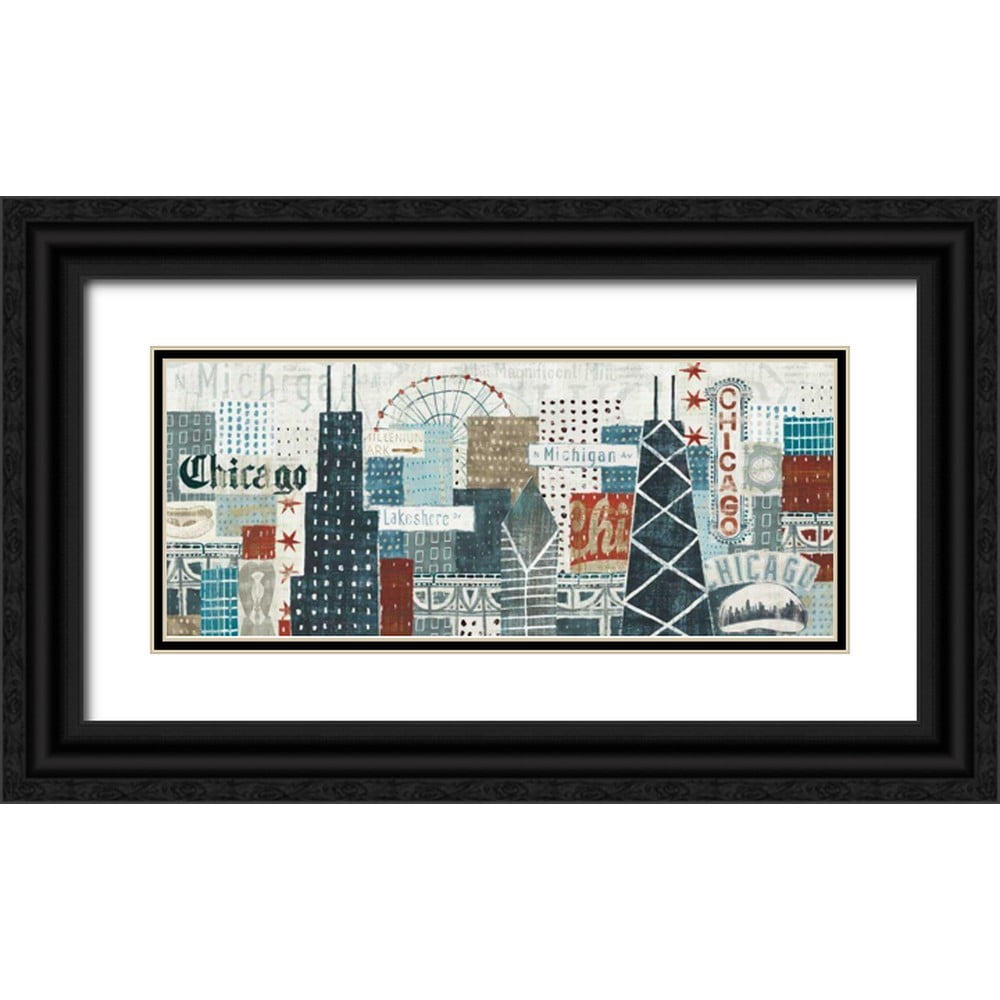 Mullan, Michael 18x10 Black Ornate Wood Framed with Double Matting ...