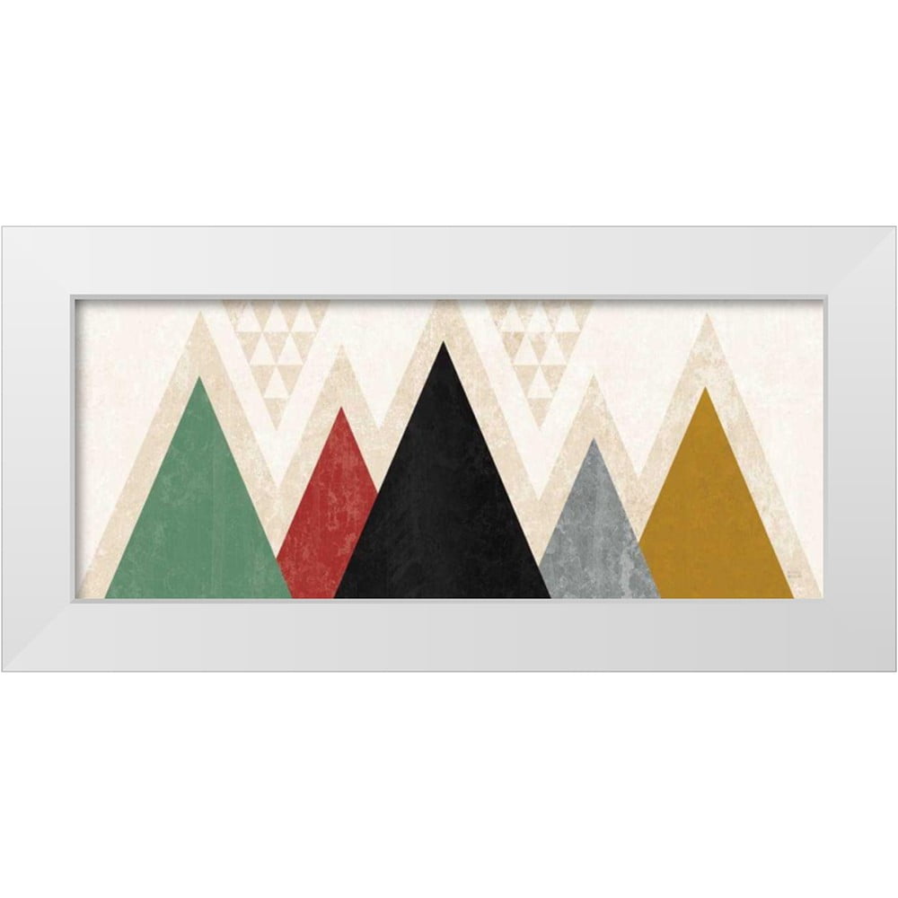 Mullan, Michael 18x10 White Modern Wood Framed Museum Art Print Titled - Mod Triangles Panel I ...