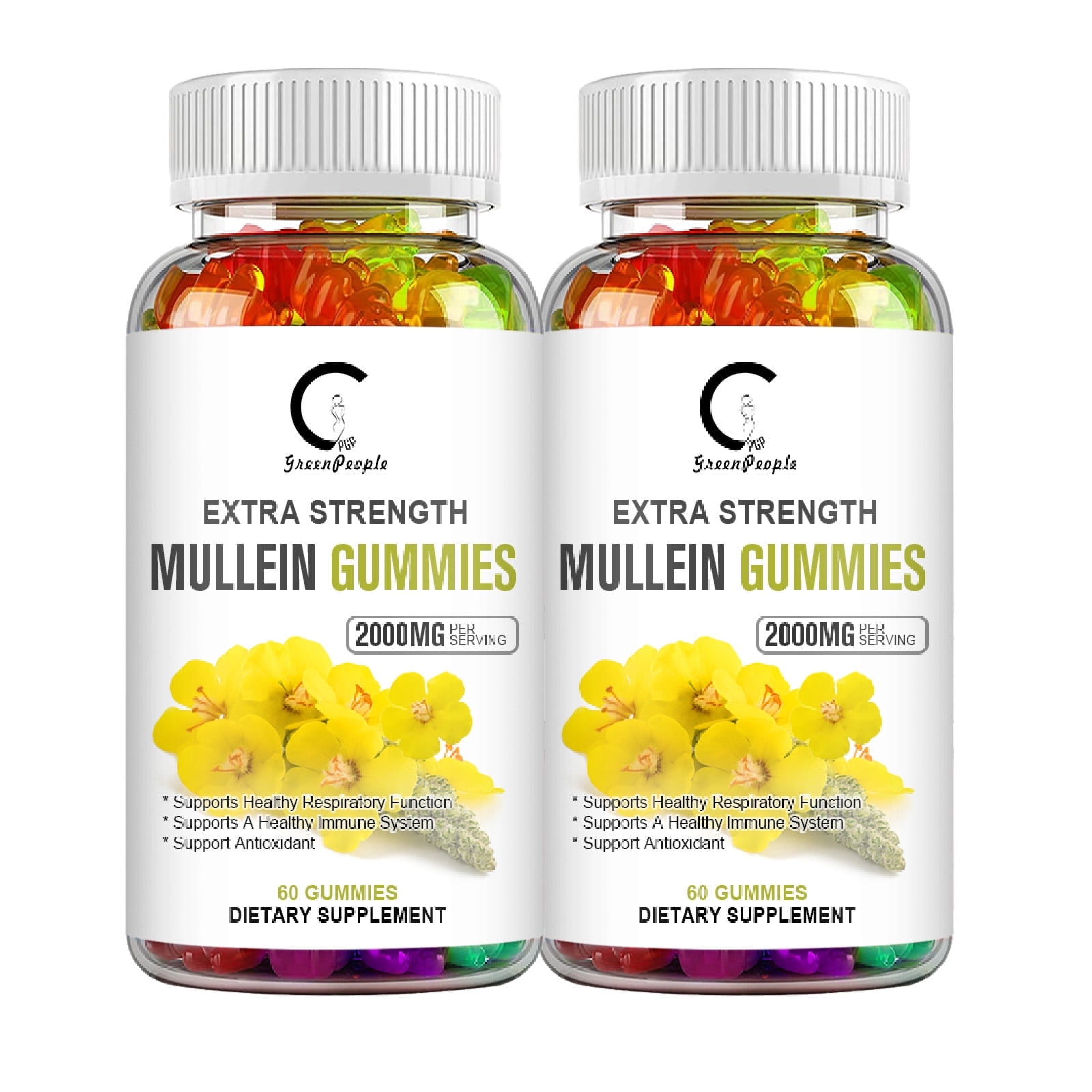 Mullein Gummies - Mullein Leaf Dietary Supplement for Respiratory ...