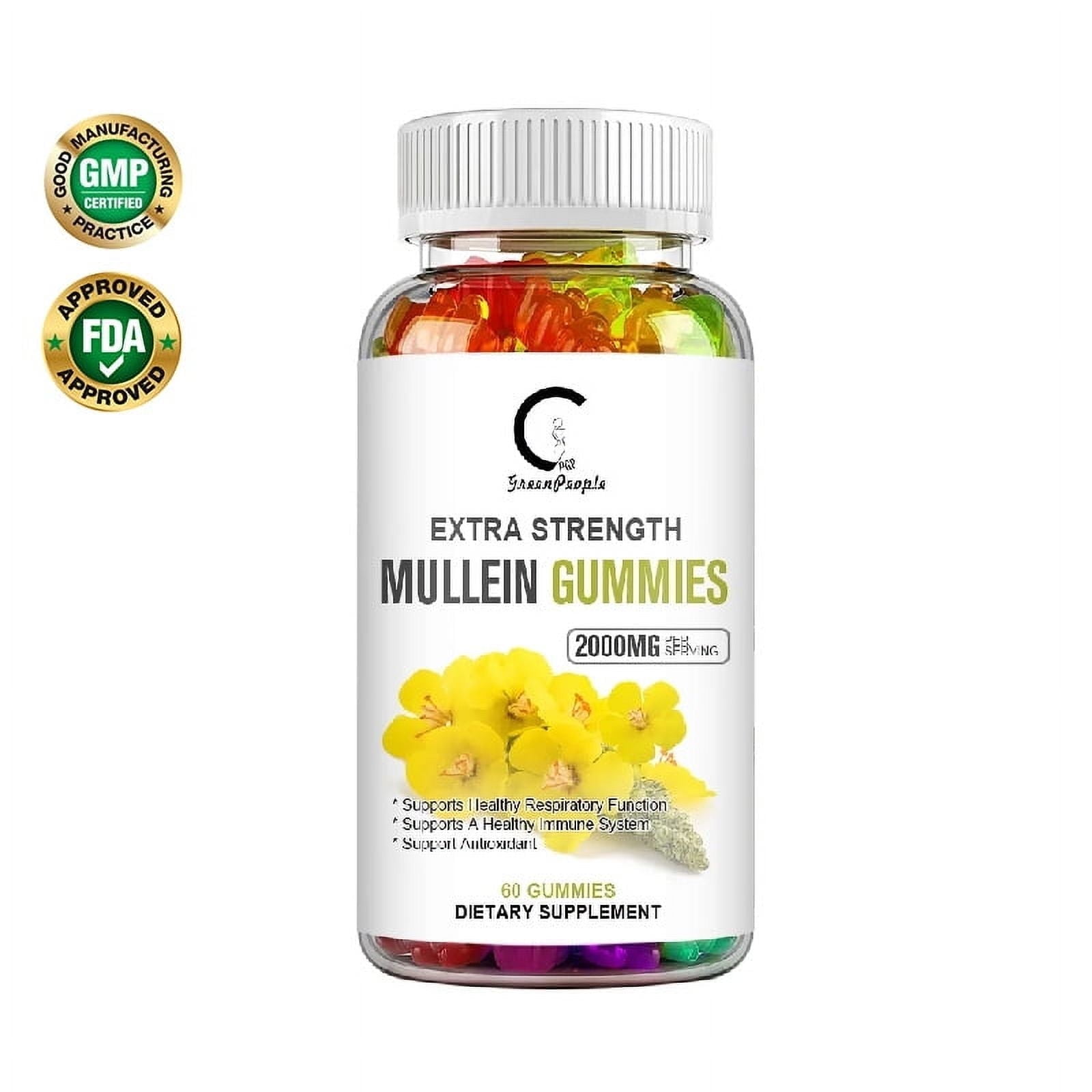 Mullein Gummies - Mullein Leaf Dietary Supplement for Respiratory ...