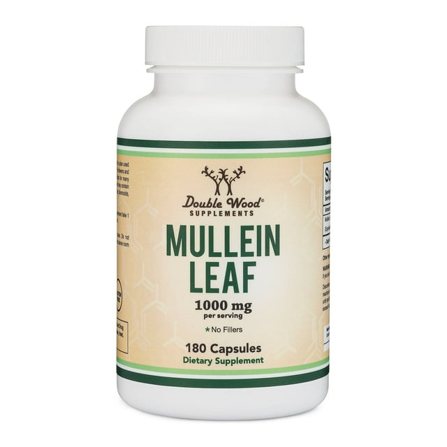 Mullein Leaf - 180 x 500 mg capsules - Supports Respiratory Health ...