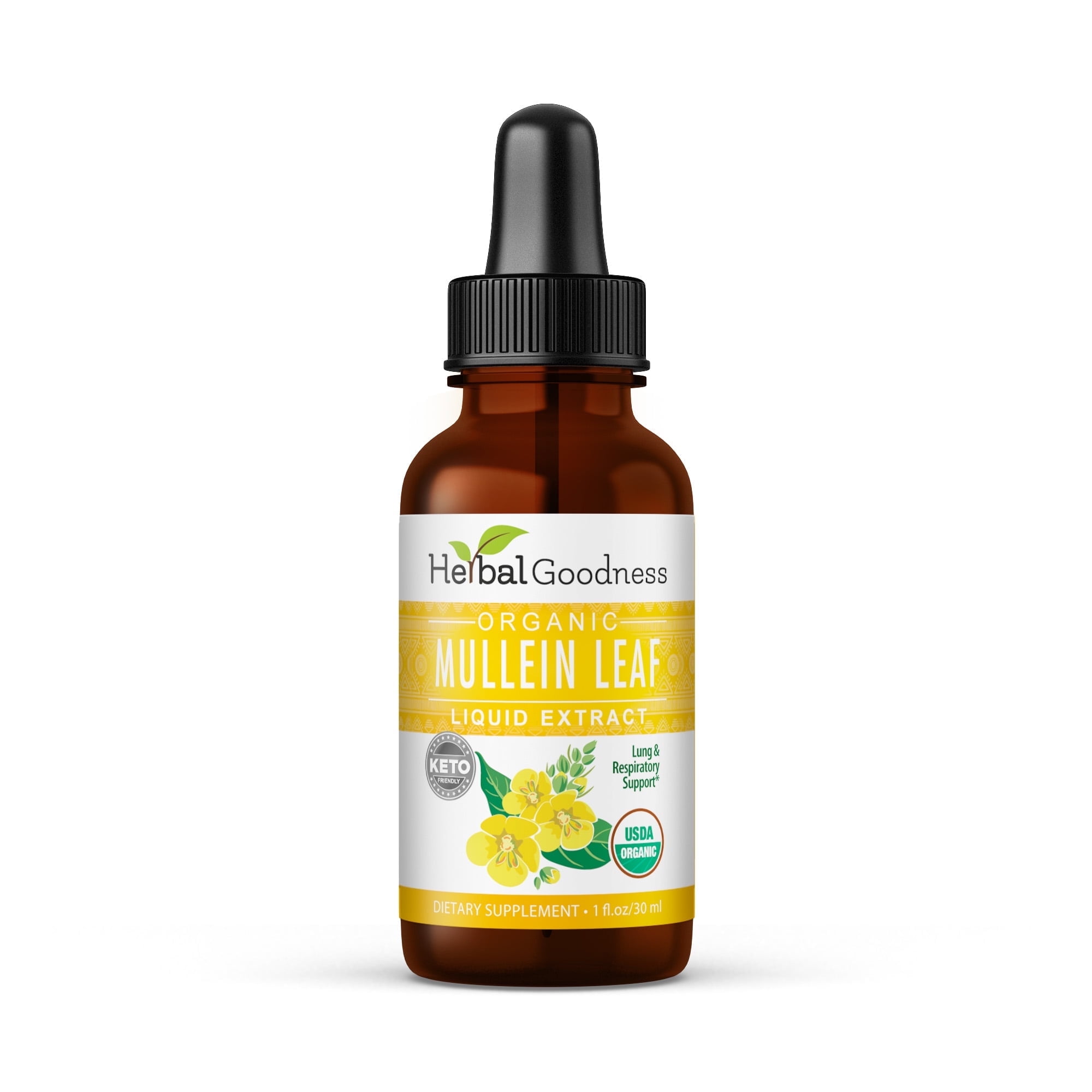 Mullein Leaf Extract, Gordolobo, Drops for Lungs Detox, Organic ...