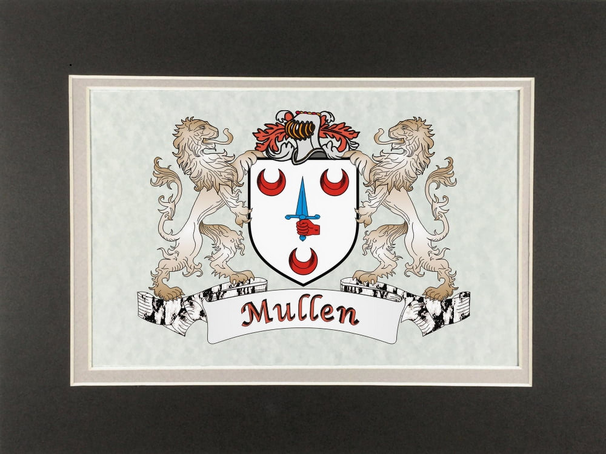 Mullen Irish Coat of Arms Print - Frameable 9" x 12" - Walmart.com