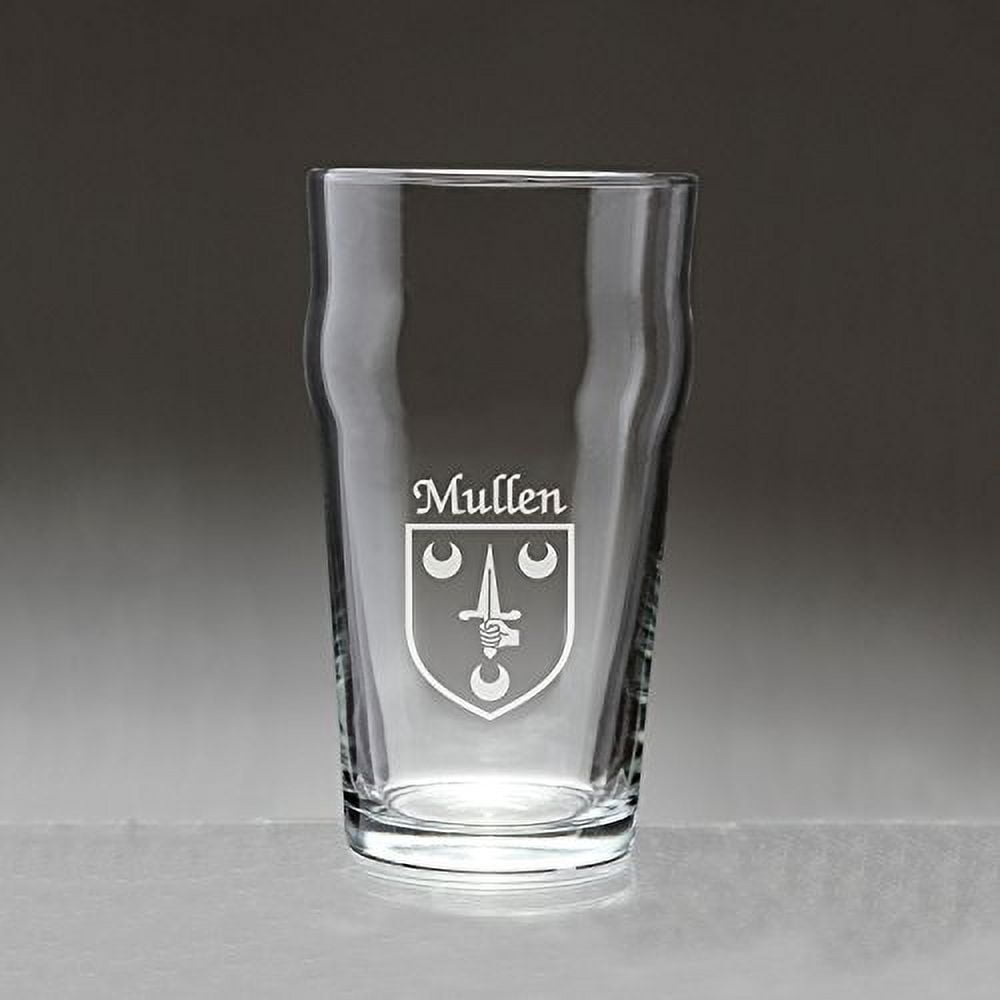 Mullen Irish Coat of Arms Pub Glasses - Set of 4 (Sand Etched ...