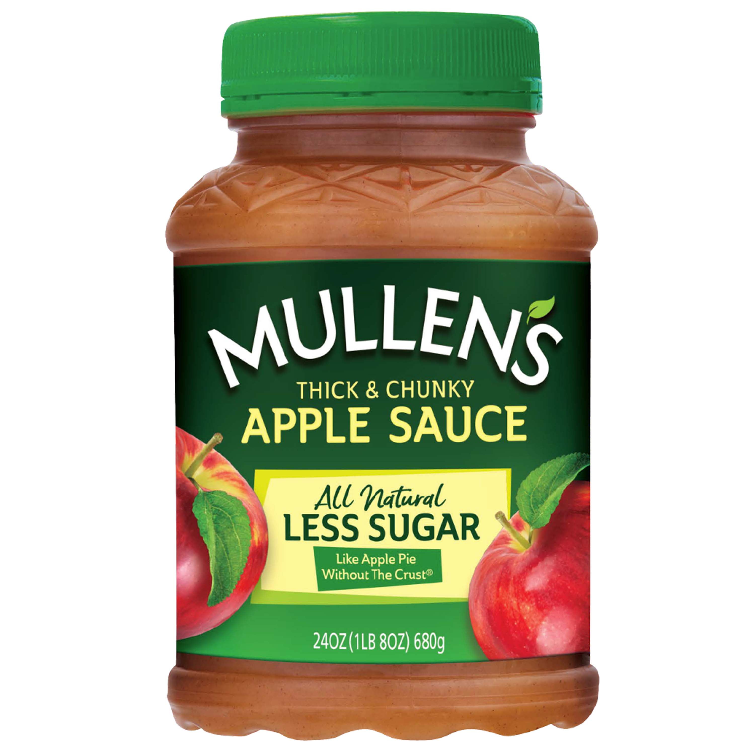 Mullen's Thick & Chunky 50% Less Sugar Applesauce, 24 oz Jar - Walmart.com