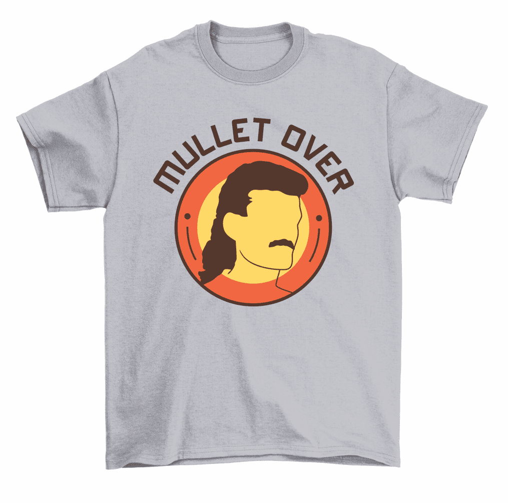 Mullet Over Funny Hairstyle Pun T-Shirt Men - Walmart.com