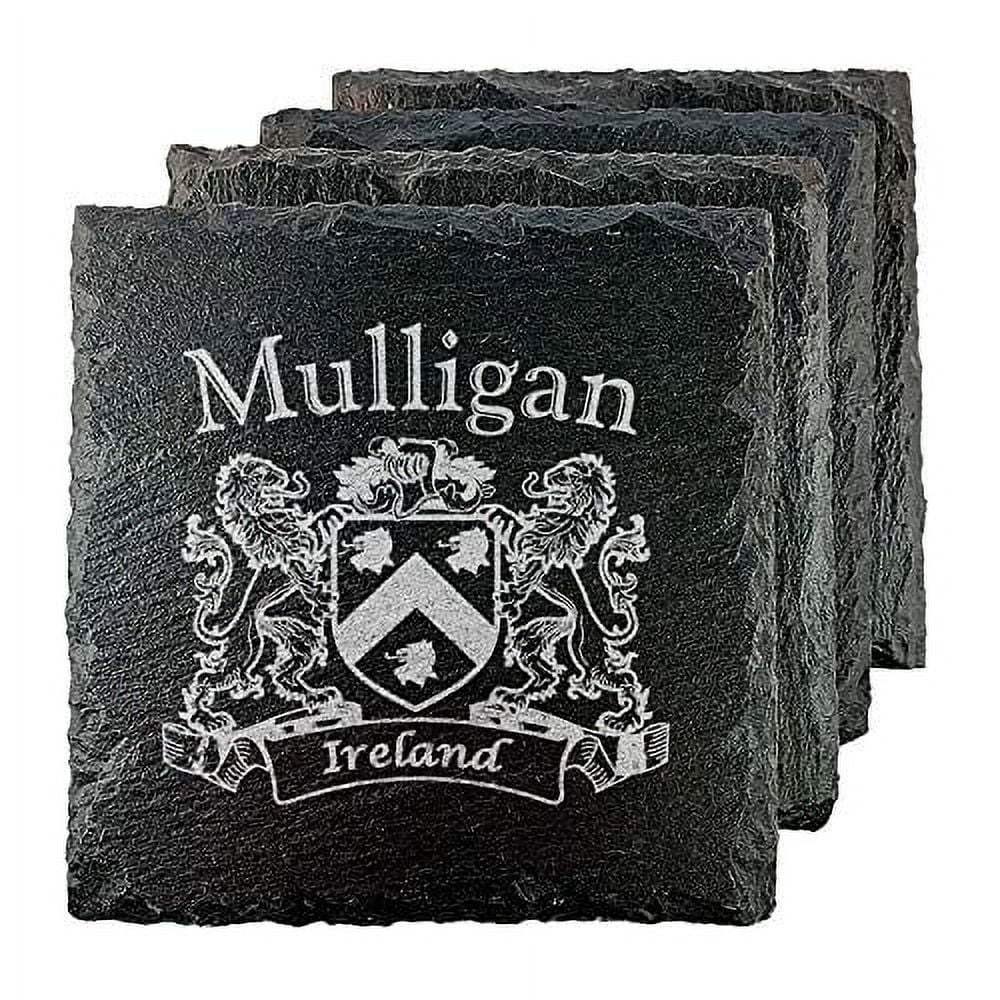 Mulligan Irish Coat of Arms Slate Coasters - Set of 4 - Walmart.com