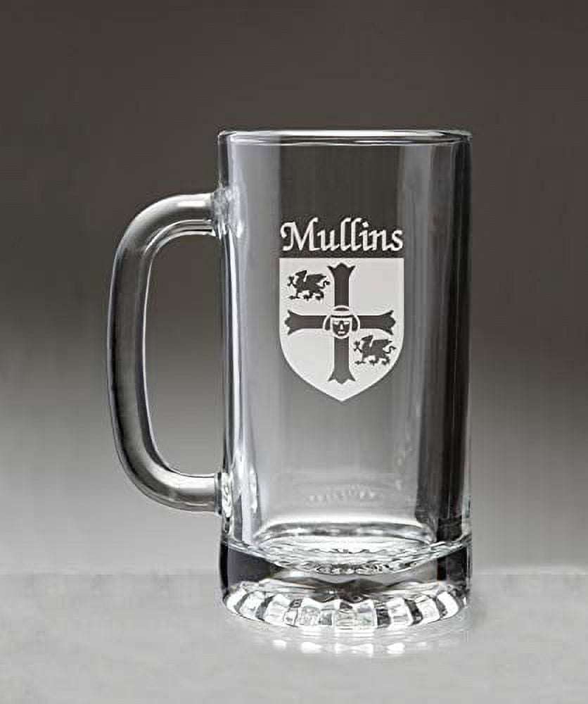 Mullins Irish Coat of Arms Glass Beer Mug (Sand Etched) - Walmart.com