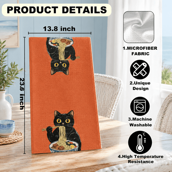 Multi 1249 Waffle Weave Microfiber Kitchen Towels, Decorative Hand ...