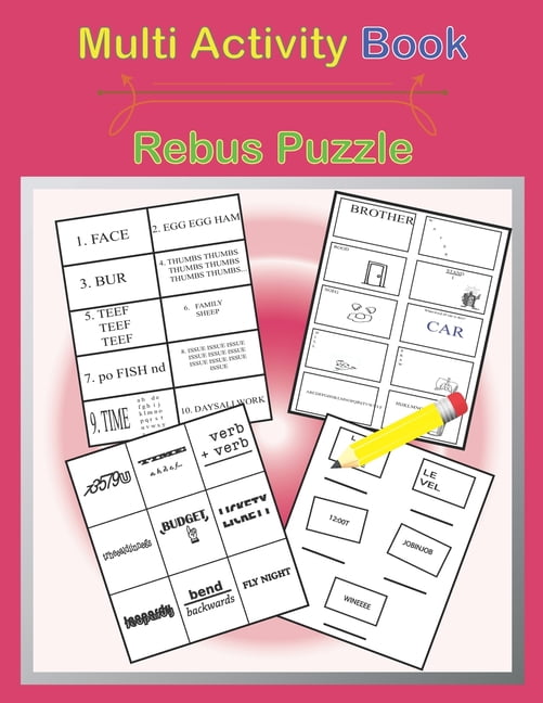 Multi Activity Book Rebus Puzzle: Word Plexer Puzzle Game, Story Rebus ...