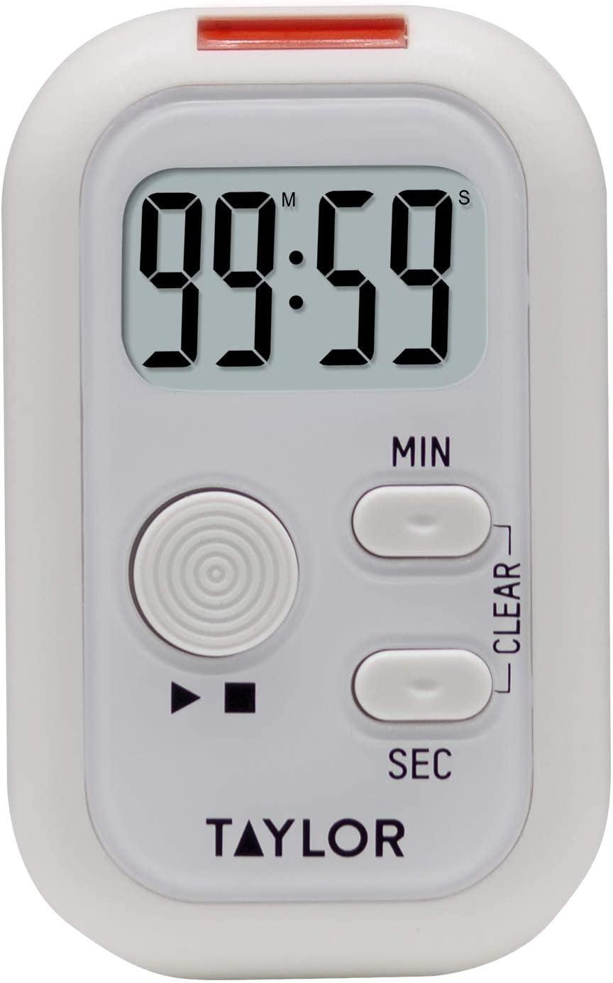 Multi-Alert (Sound, Light, Vibration) Digital Timer, Standard, White ...