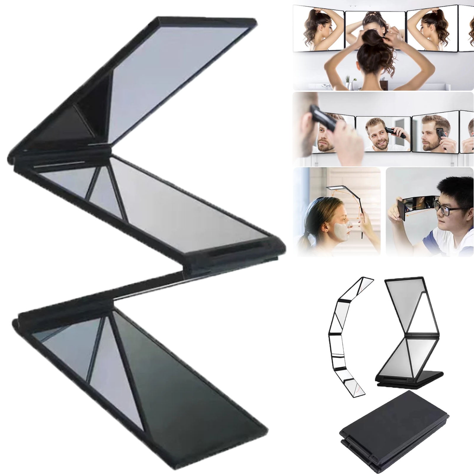 Multi Angle Folding Mirror for Self Haircutting - Head Back View ...