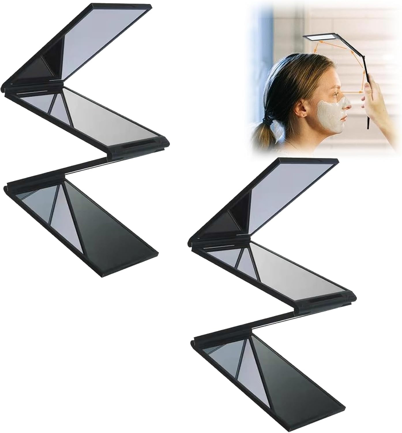 Multi Angle Folding Mirror for Self Haircutting - Head Back View ...