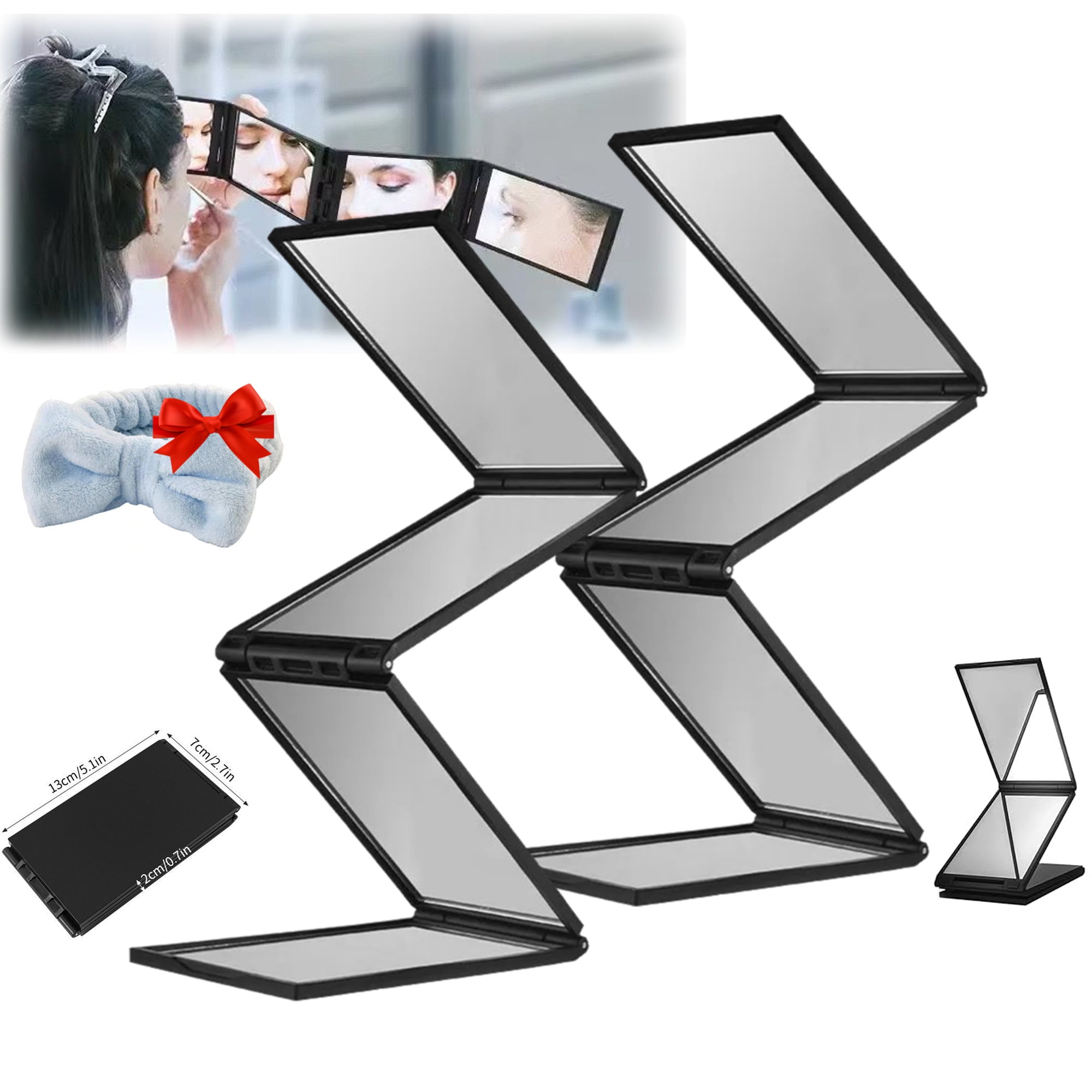 Multi Angle Folding Mirror for Self Haircutting - Head Back View ...