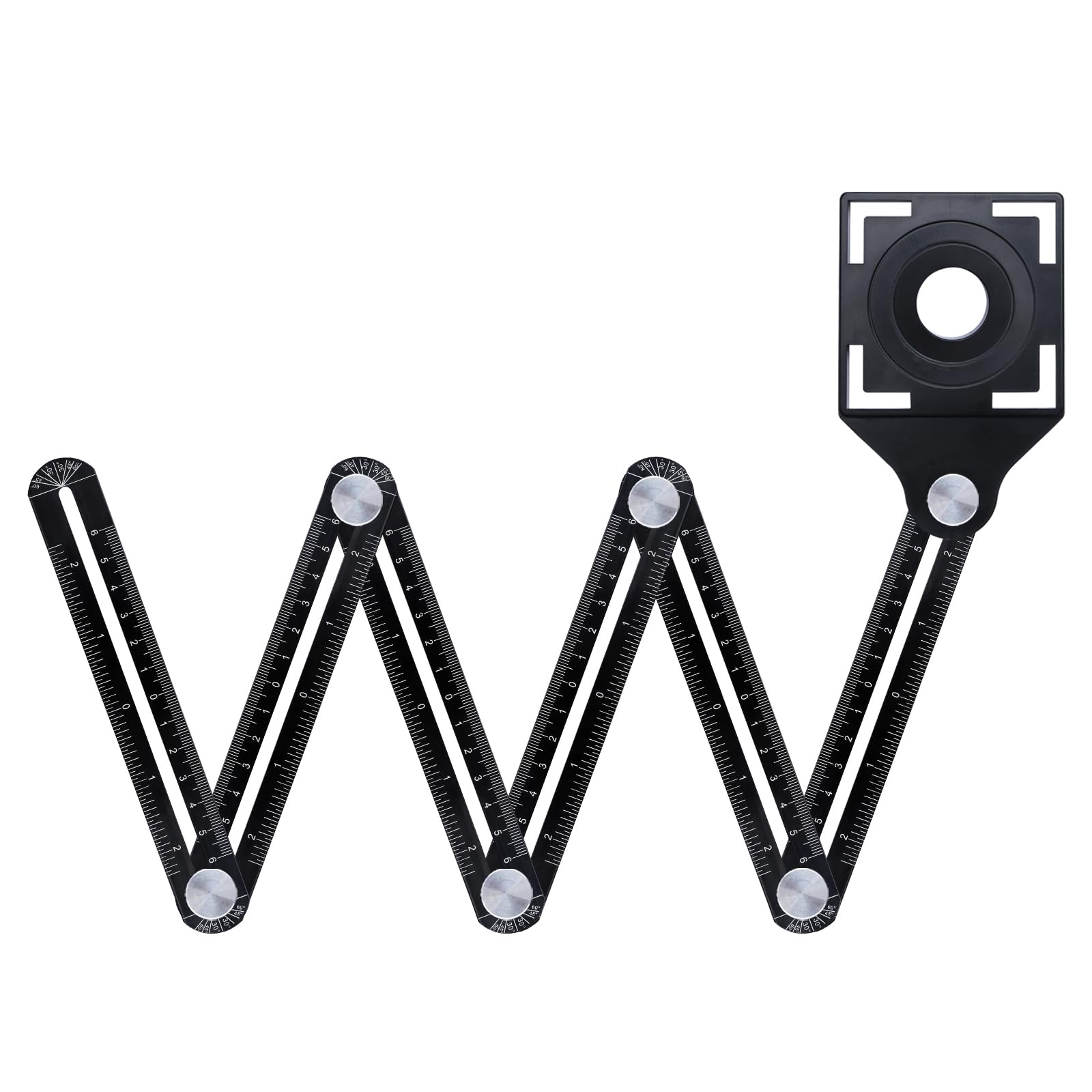 Multi Angle Measuring Ruler 6 Sides Folding Angle Measuring Tool ...