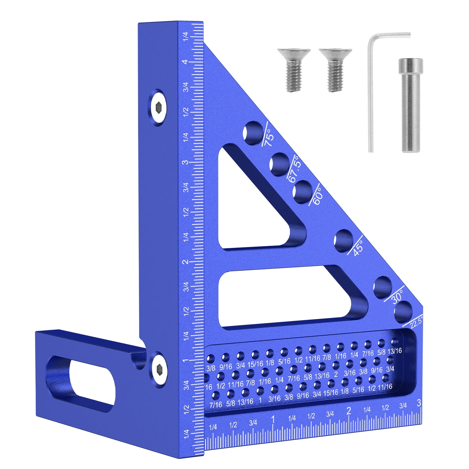 Multi Angle Measuring Ruler Aluminum Alloy Imperial Woodworking Square ...
