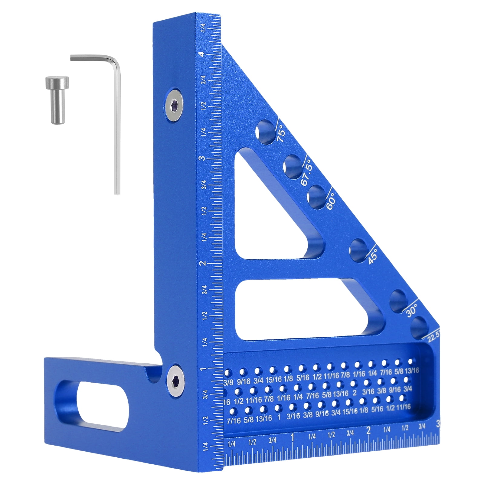 Multi Angle Measuring Ruler Aluminum Alloy Imperial Woodworking Square ...