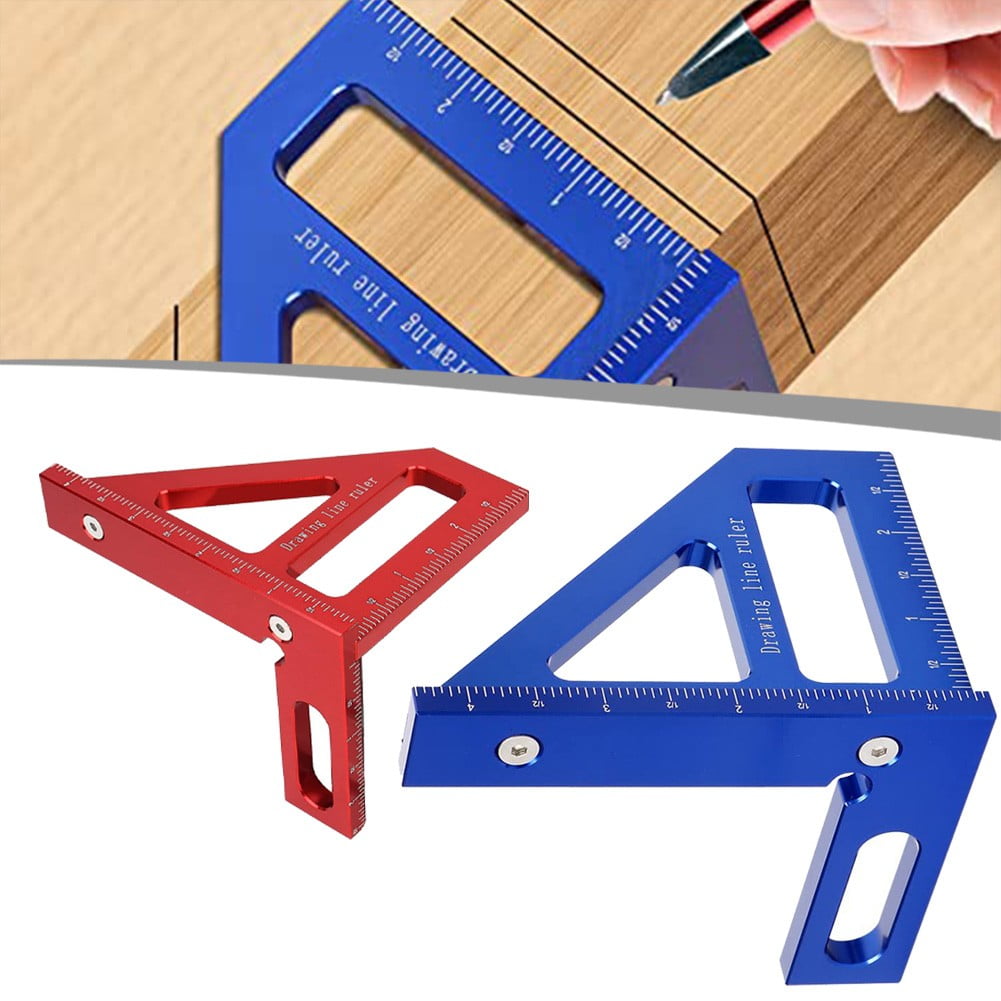 Multi-Angle Measuring Ruler Triangle Ruler 45/90 Degree For Engineer ...