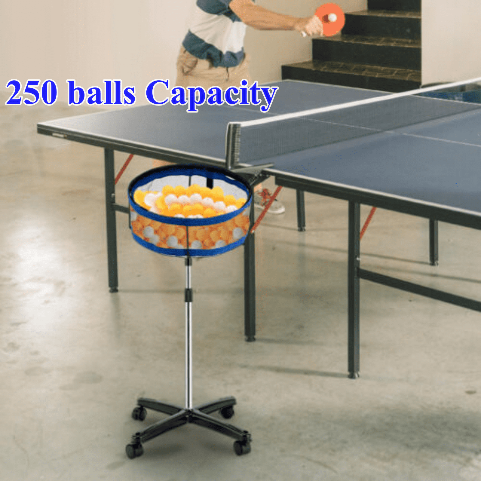 Multi-Ball Storage Stand Ping Pong Ball Collector Height Adjustable ...