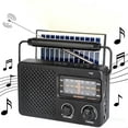 Gimetoe Radio Portable, Solar-Powered AM/FM/SW Radio With Bluetooth ...