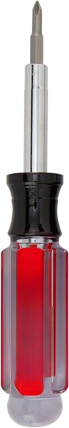 Multi-Bit Screwdriver (6 in 1) with Acetate Grip - 10.8" Size, Silver ...