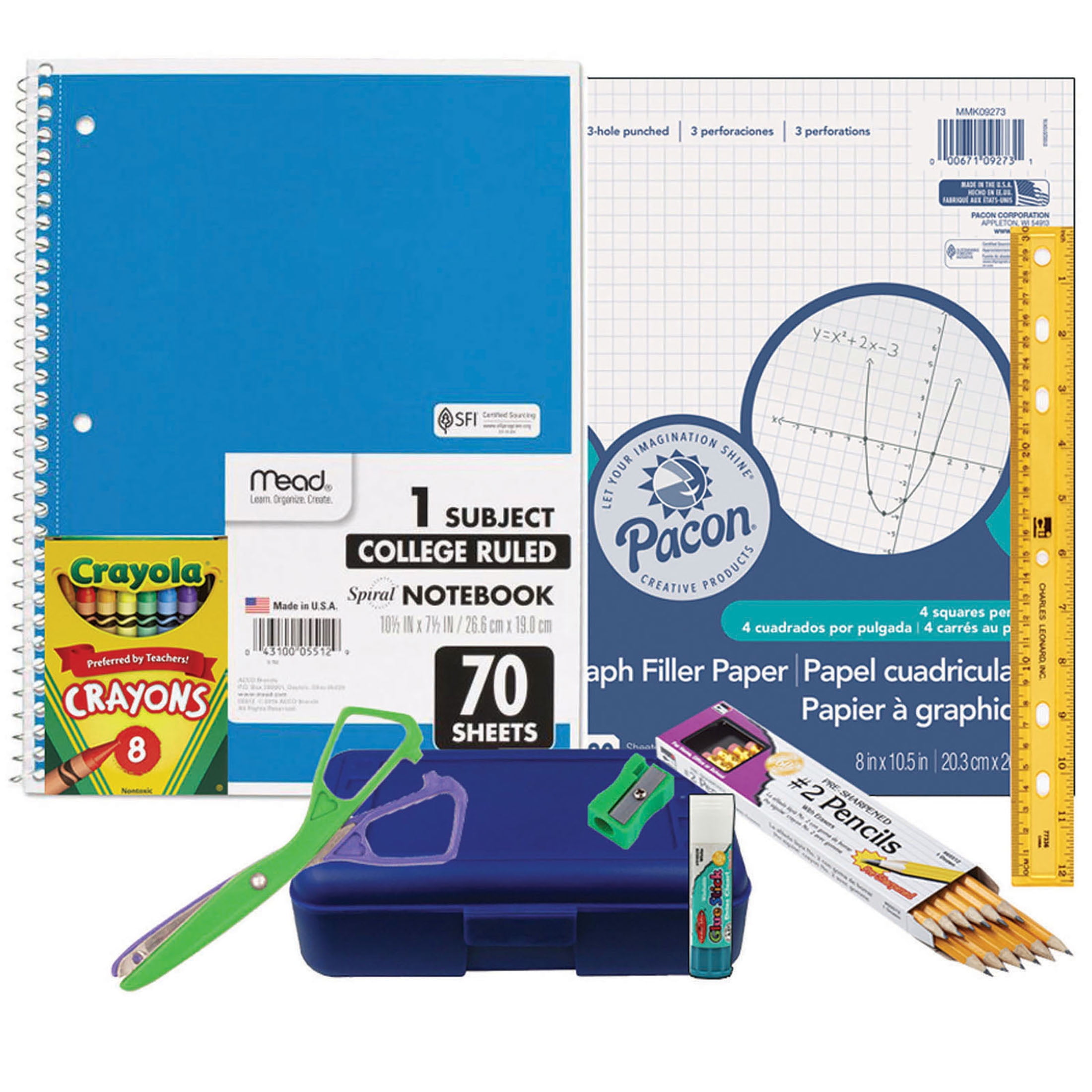 Multi-Brand Basic Elementary School Supply Kit - Walmart.com