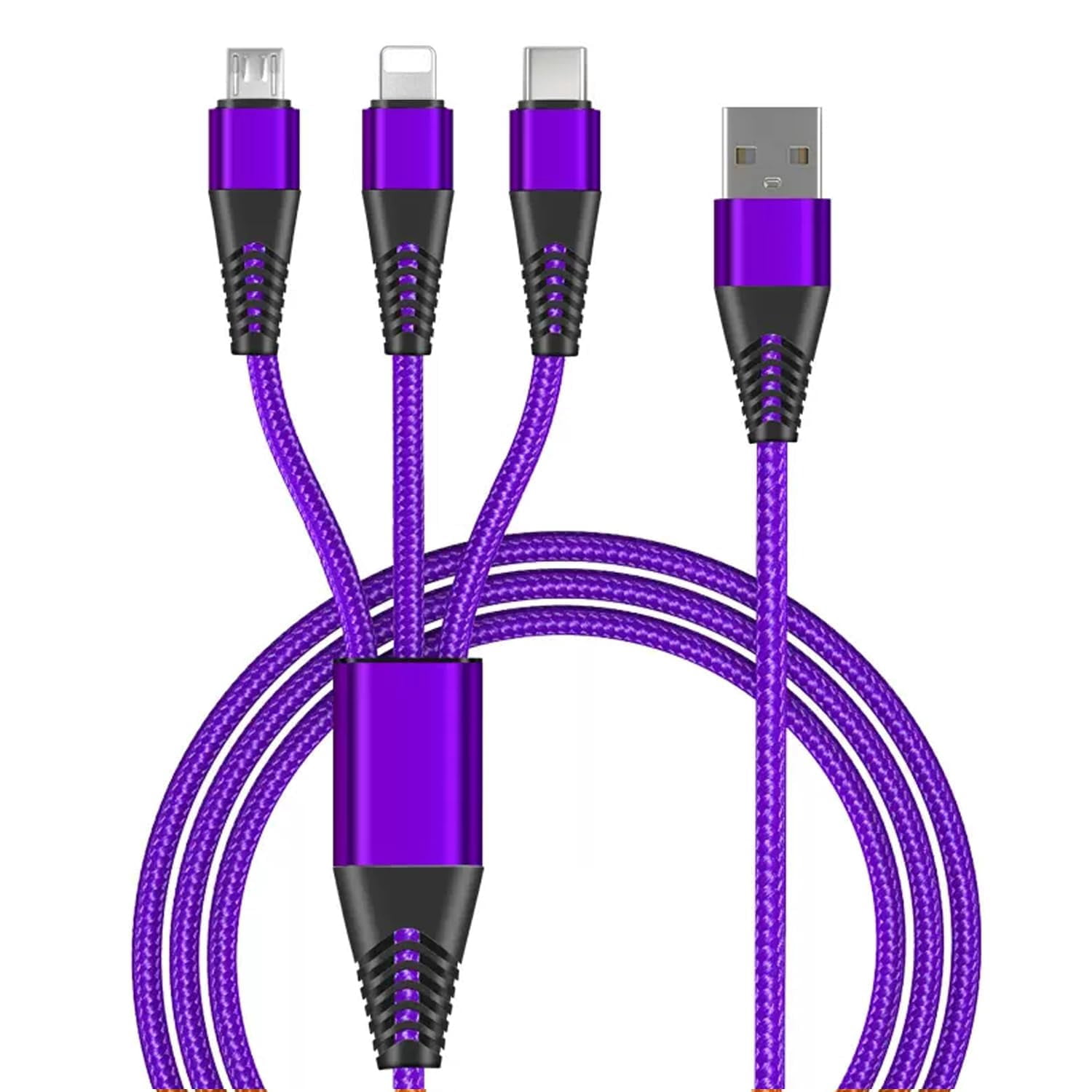 Multi Charging Cable, 1.2M/3.96ft Multi Charger Cable Nylon Braided ...