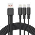 Walmart 4ft Multi Charging Cable, 3-in-1 Fast Charger, Nylon Braided ...