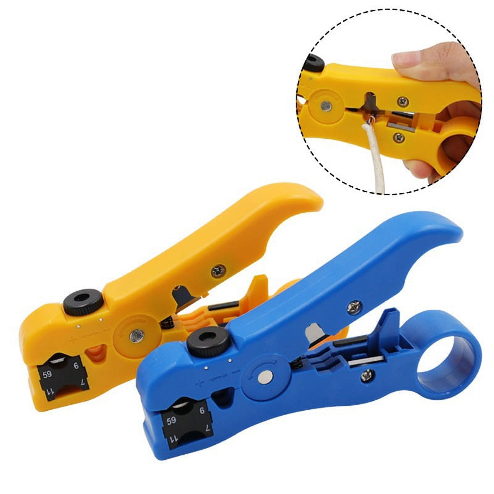 Multi- Coaxial Cable Stripper Cable TV Cable Stripper Wire Stripper Blue - Walmart.com